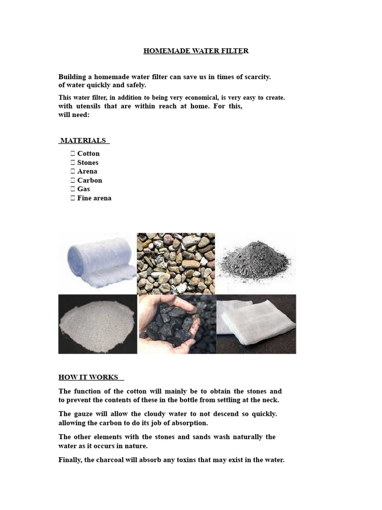 Homemade Water Filter | PDF