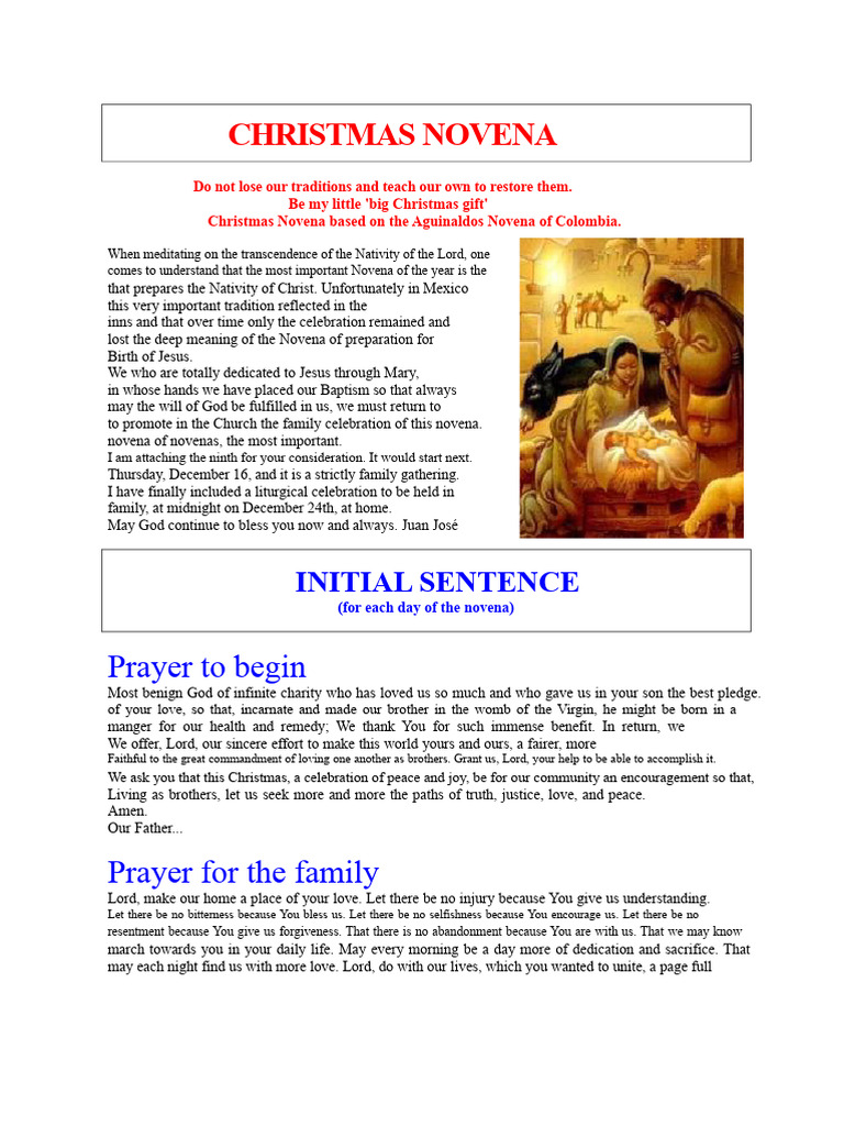 Christmas Novena for Family Unity | PDF | God The Father | Jesus