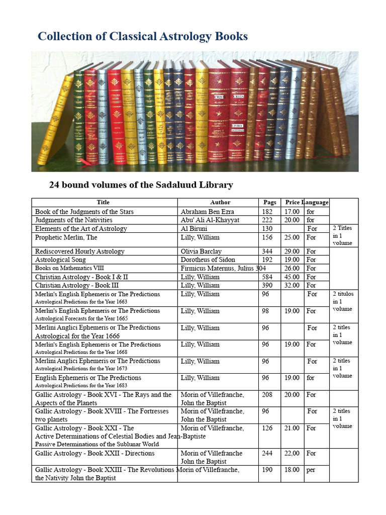 Classical Astrology Book Collection | PDF | Astrology | Astronomy