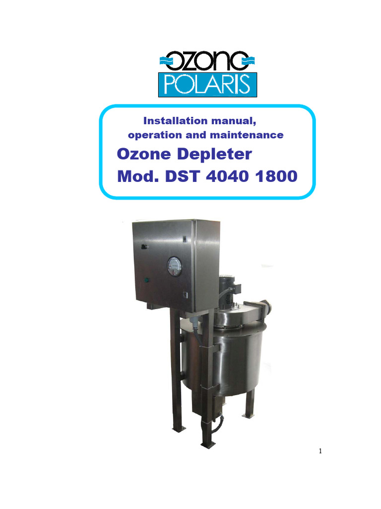 06 - Ozone Destructor - Manual DST-4040-1800 OPSA | PDF | Ozone | Switch