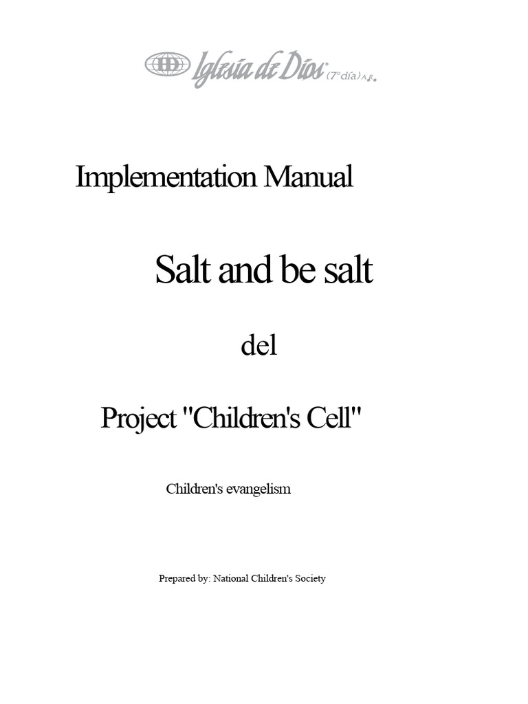 Manual-Implementation-Child Cell | PDF | Disciple (Christianity) | Jesus