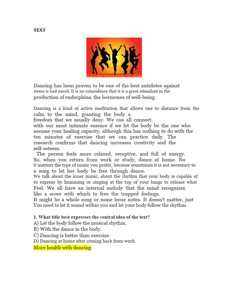 Reading Comprehension | PDF | Well Being | Mood (Psychology)