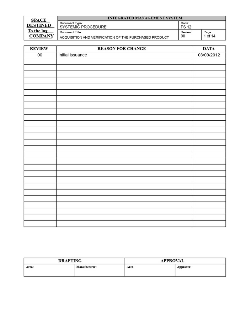 Purchasing Procedure | PDF | Verification And Validation | Specification (Technical Standard)