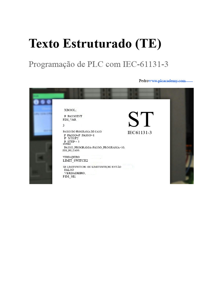 Tutorial de Texto Estruturado | PDF | Controle de fluxo | Tipo de dados