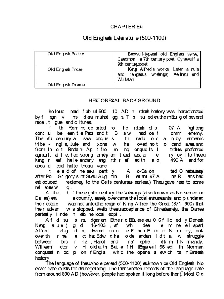 Literatura Engleză Veche PDF | PDF | Poetry
