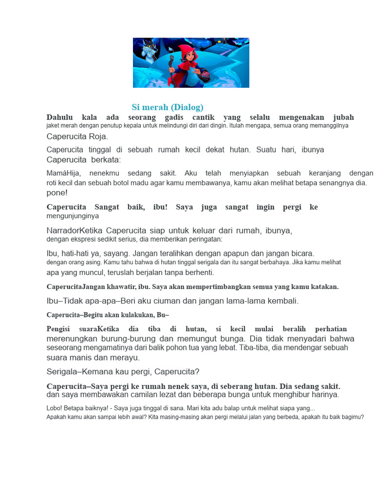 Cinderella Merah - Dialog | PDF