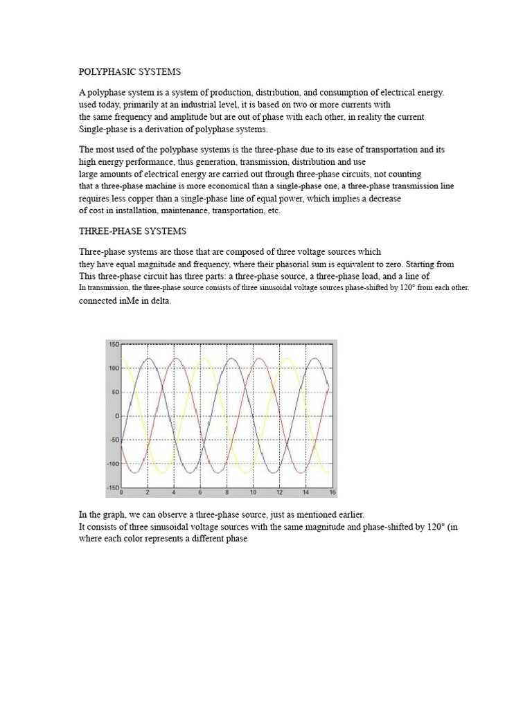 Polyphasic Systems | PDF | Electric Power Transmission | Electrical ...