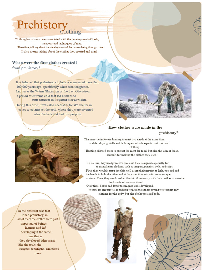 Evolution of Prehistoric Clothing | PDF | Clothing