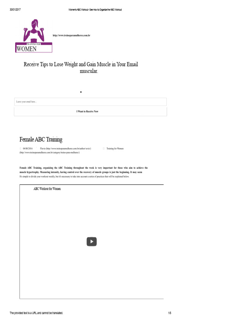 ABC Women's Workout - See How To Set Up The ABC Workout | PDF ...