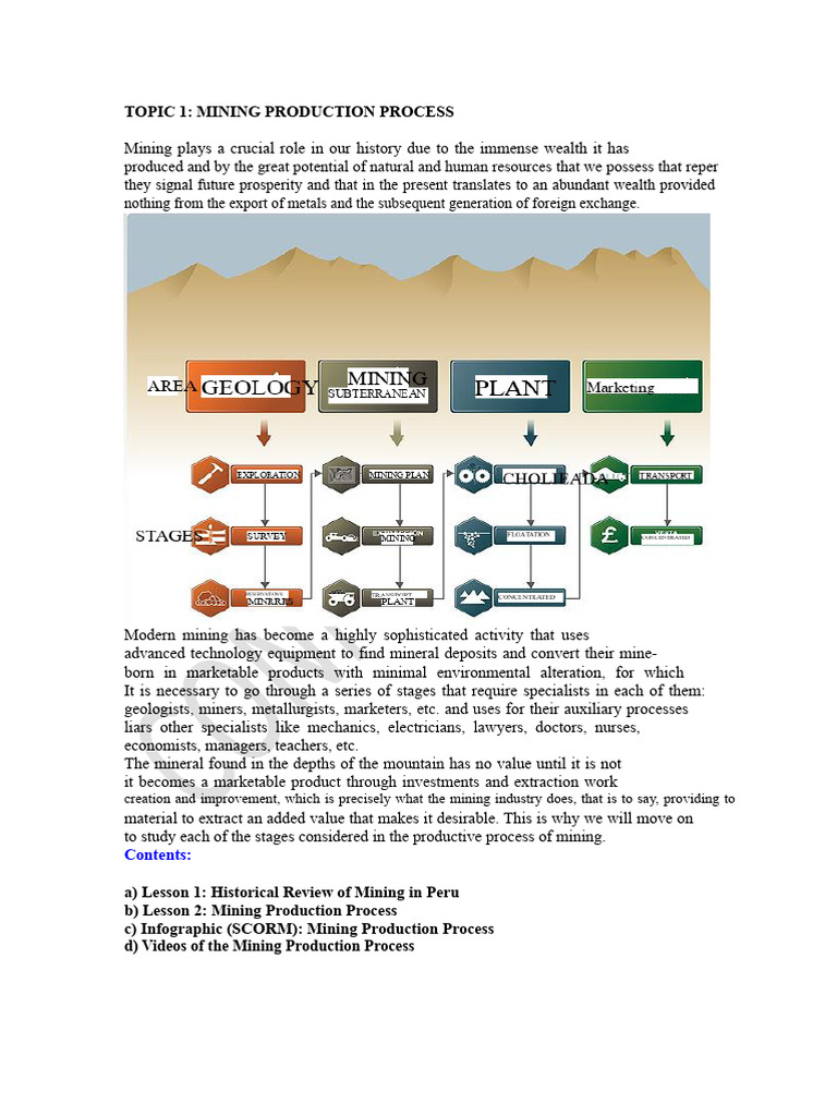 Mining Production Process Overview | PDF | Mining | Taxes