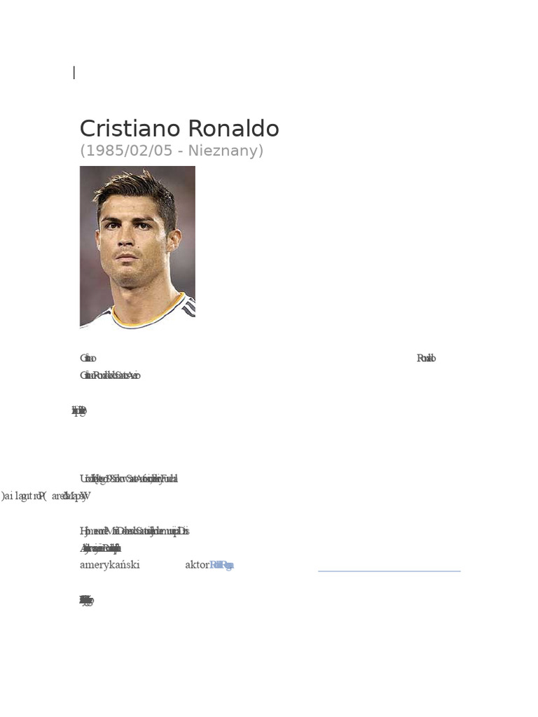 Biografia Cristiano Ronaldo | PDF