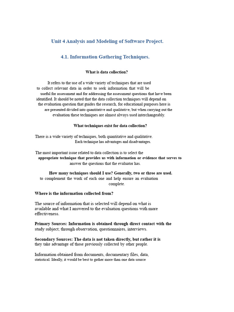 Unit 4 Analysis and Modeling of the Software Project | PDF | Unified ...