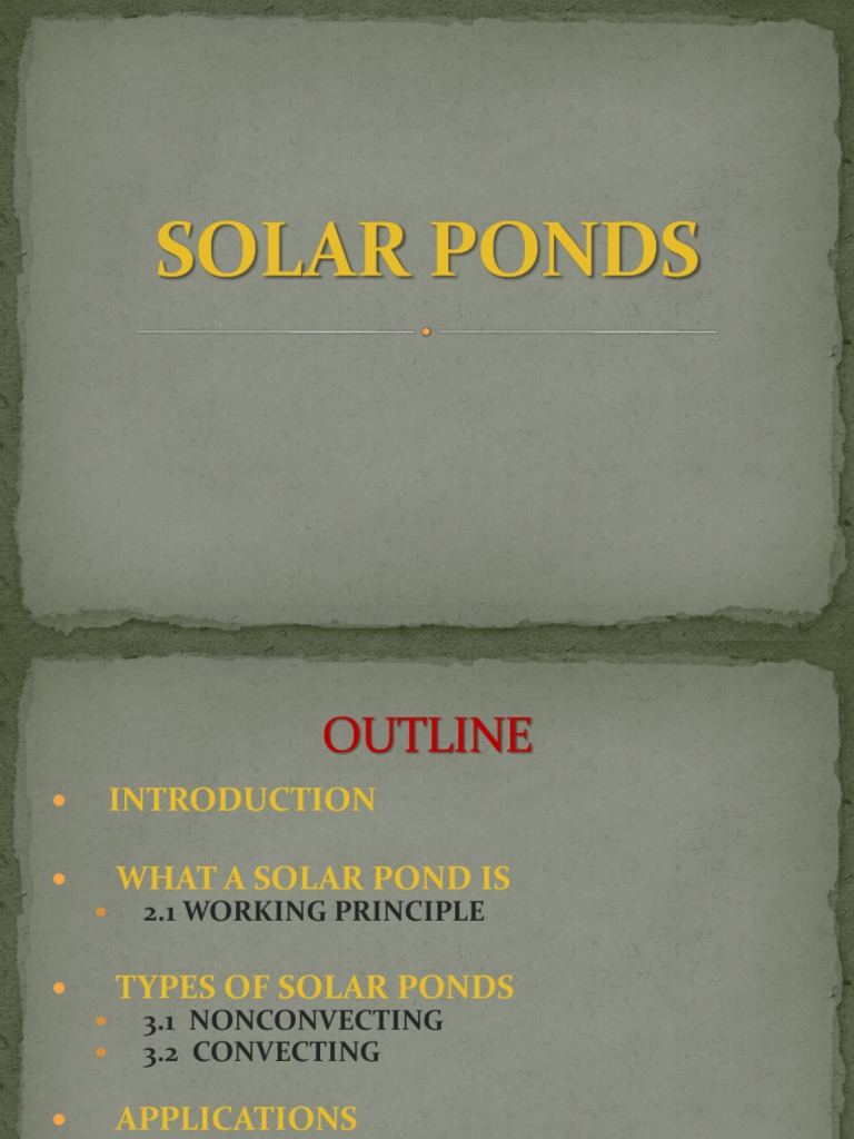 Understanding Solar Ponds: Working Principle, Types, Applications and ...