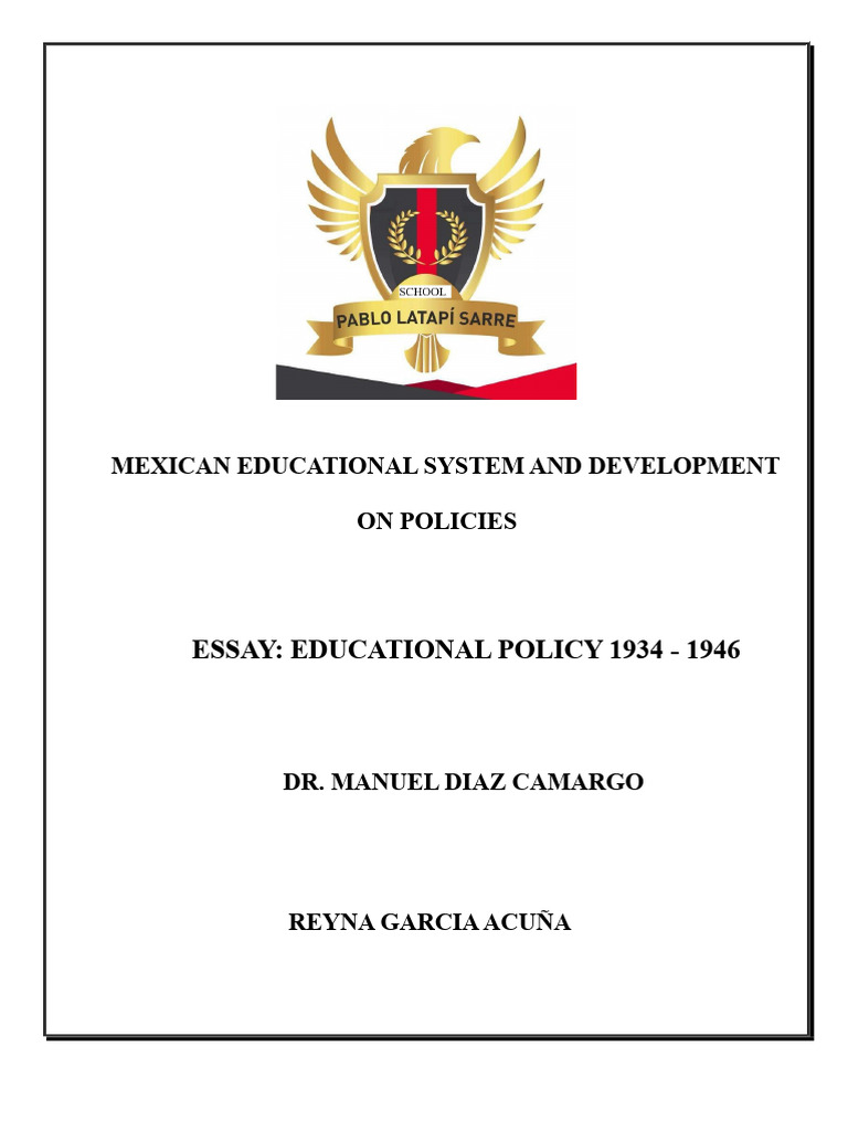The Mexican State and Educational Policy From 1934 To 1946 | PDF ...