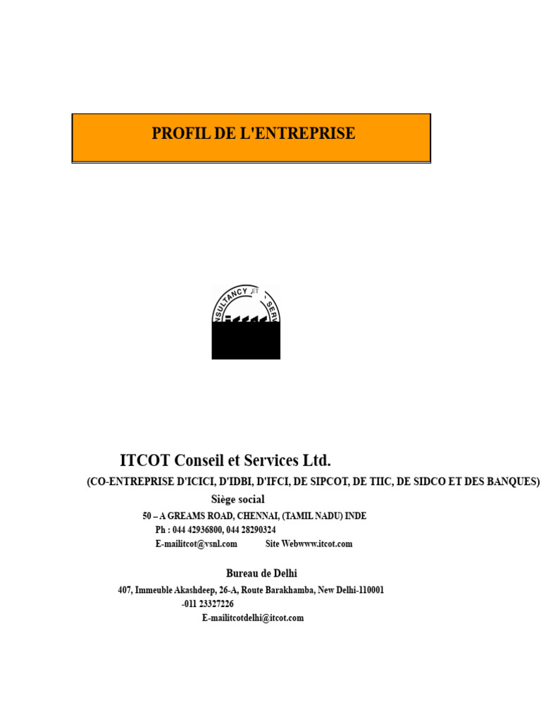 Profil et Services d'ITCOT Conseil | PDF | Restructuration | Business