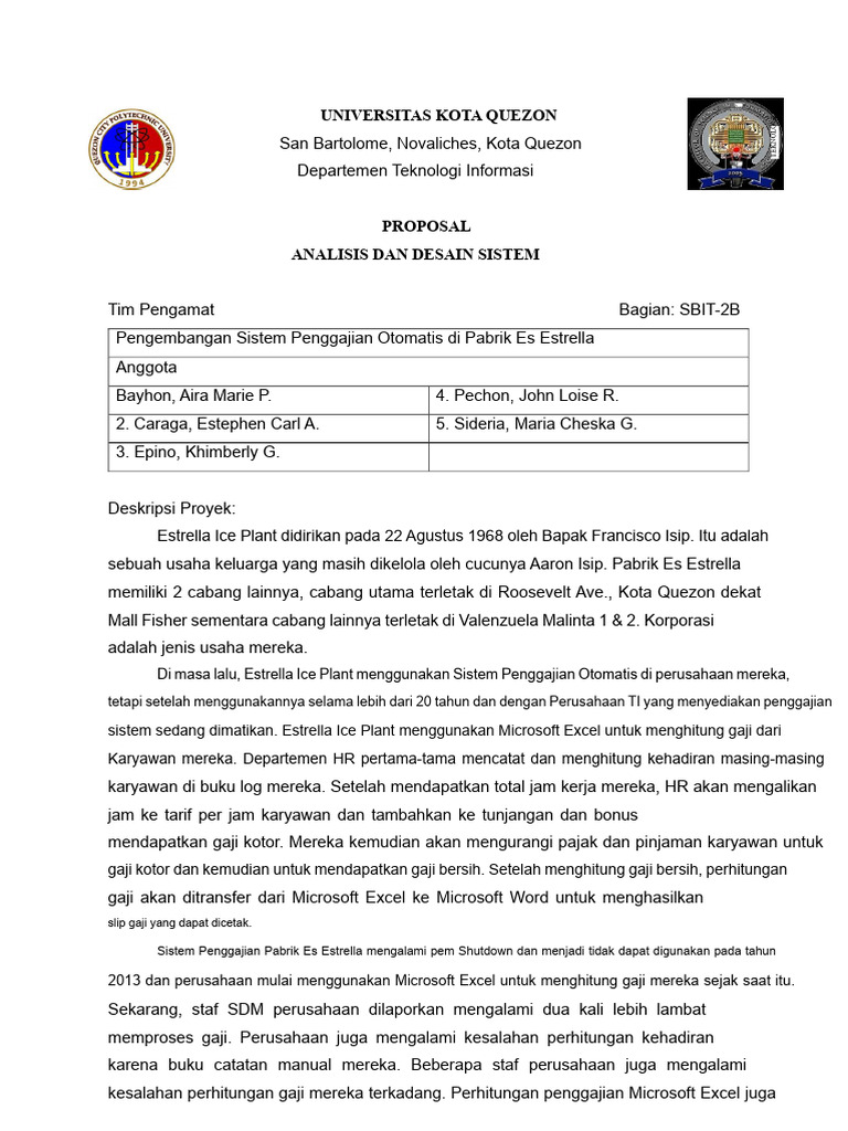 Contoh Proposal Proyek | PDF