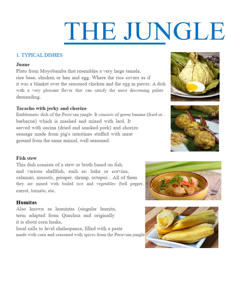Peruvian Jungle Cuisine and Traditions | PDF | Cuisine | Foods