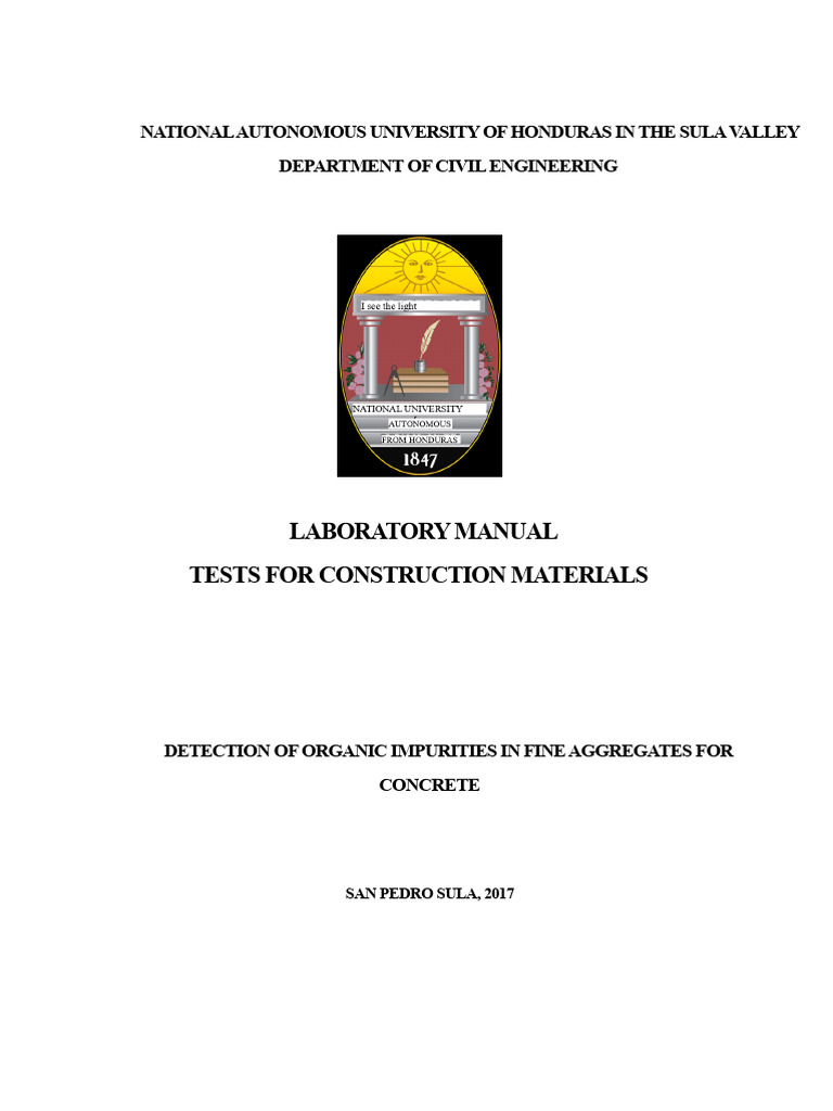 Detecting Organic Impurities in Aggregates | PDF | Concrete | Sodium ...