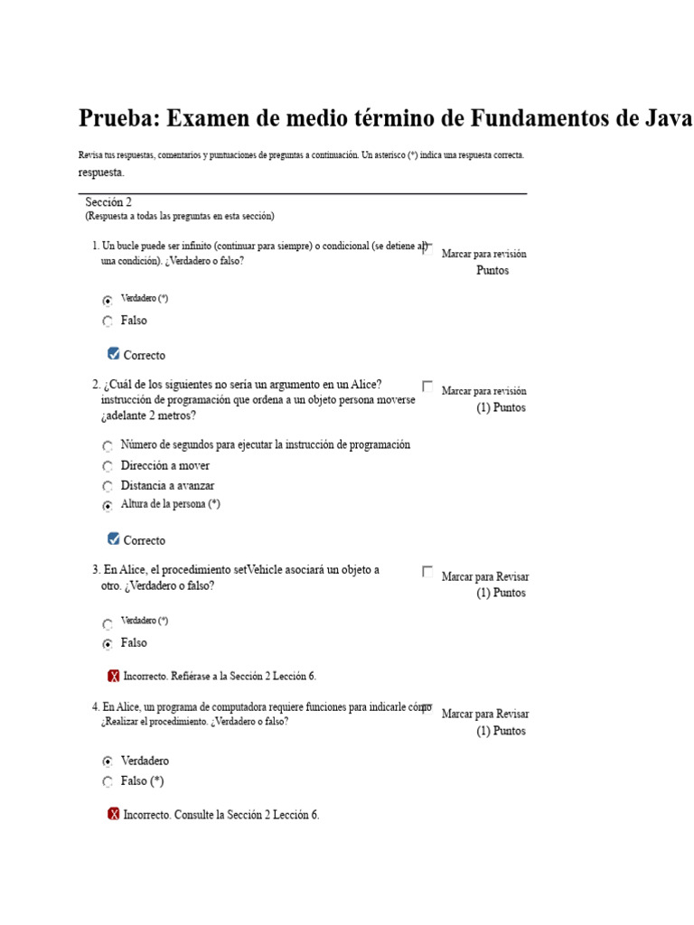 Examen Medio Termino Fundamentos de Java Oracle - Do | PDF | Java (lenguaje de programación ...