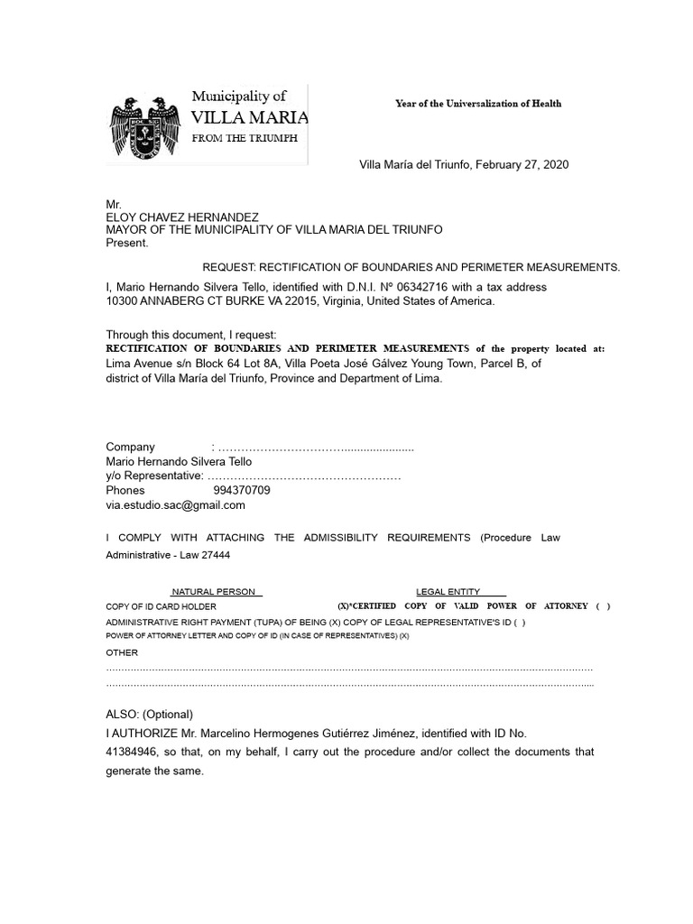 Boundary Rectification Request Form | PDF