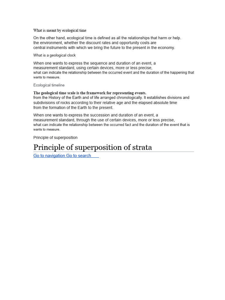 What Is Meant by Ecological Time? | PDF | Stratigraphy | Geologic Time ...