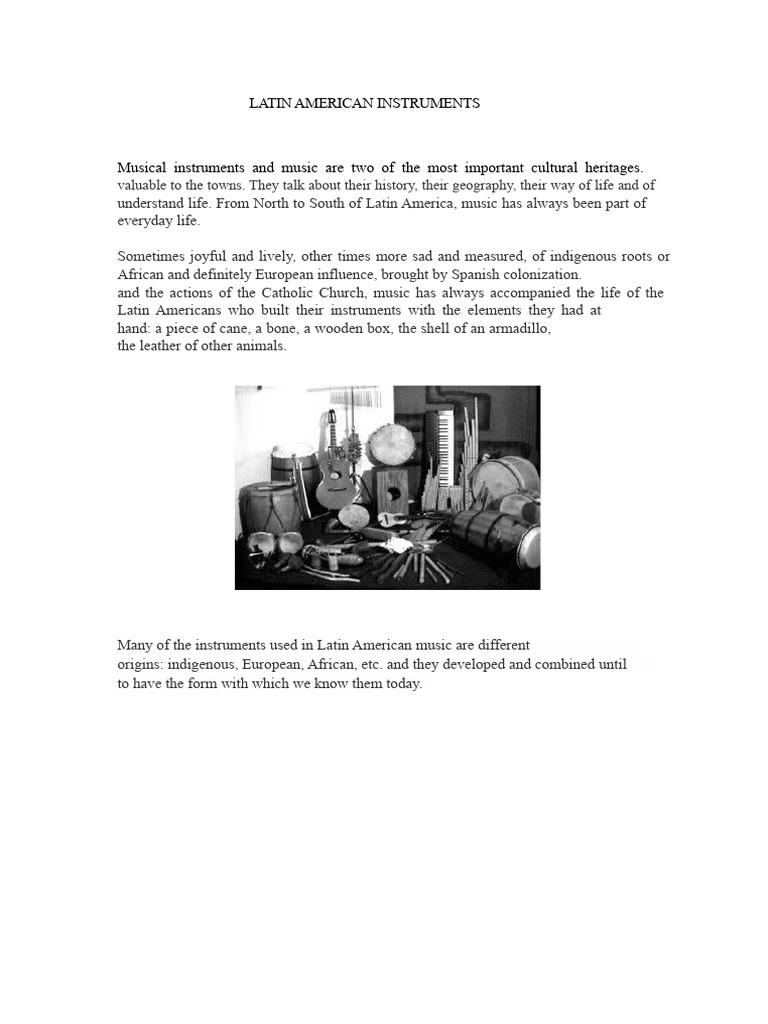 Latin American Instruments | PDF | Guitars | String Instruments