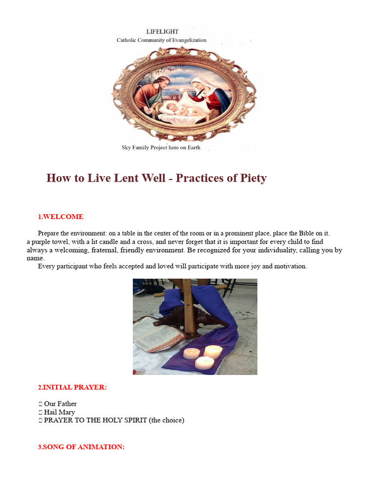 Lent Practices for Families | PDF | Lent | Penance