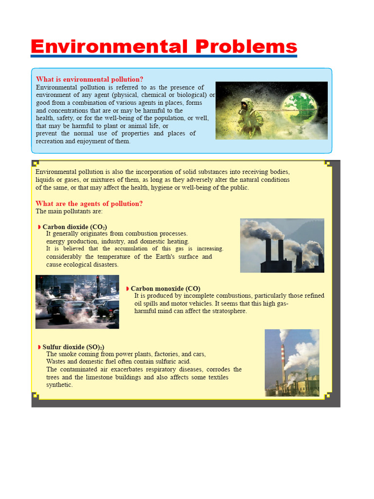 GEOGRAPHY - ENVIRONMENTAL PROBLEMS - Sixth Grade | PDF | Climate Change ...