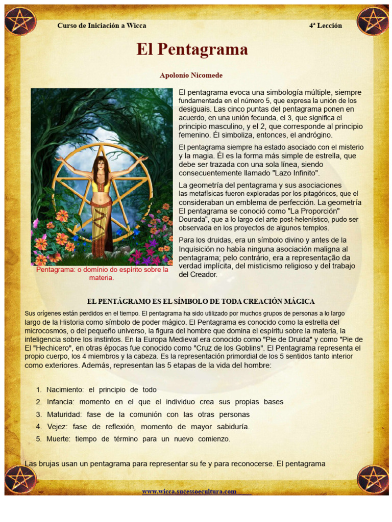 4 Lección Pentagrama PDF | PDF | Incendios | Wicca