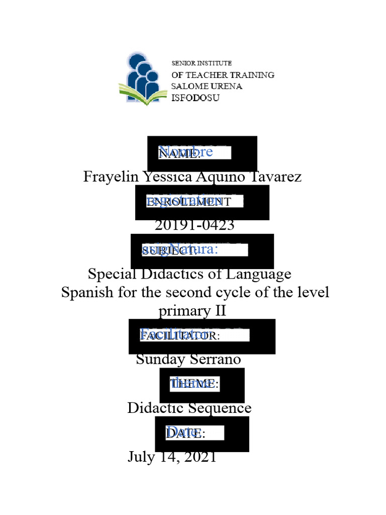 Didactic Sequence (2) | PDF | Recipe | Cookbooks