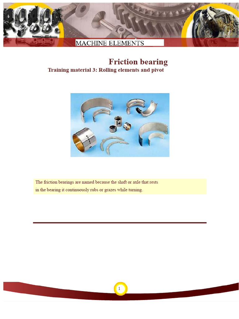 Friction Bearings | PDF | Bearing (Mechanical) | Friction
