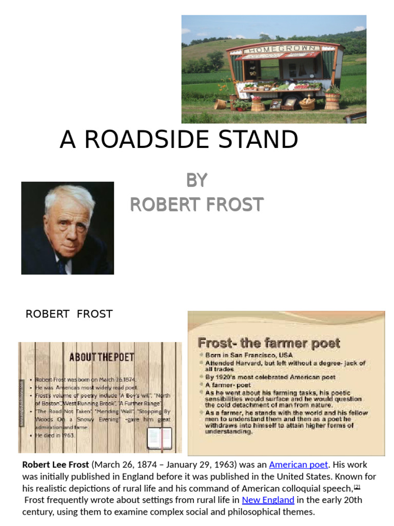A ROADSIDE STAND PPT | PDF | Poetry