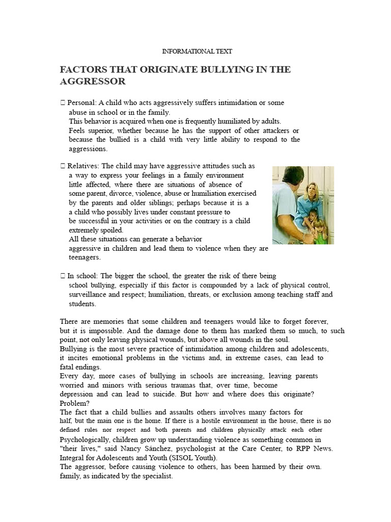 Understanding Bullying Origins in Children | PDF | Bullying | Violence