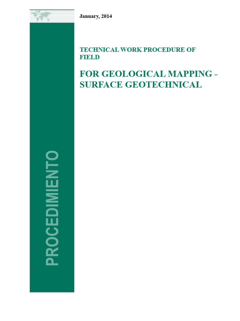 Field Work Procedure - Geological - Surface Geotechnical Mapping Rev1 F ...