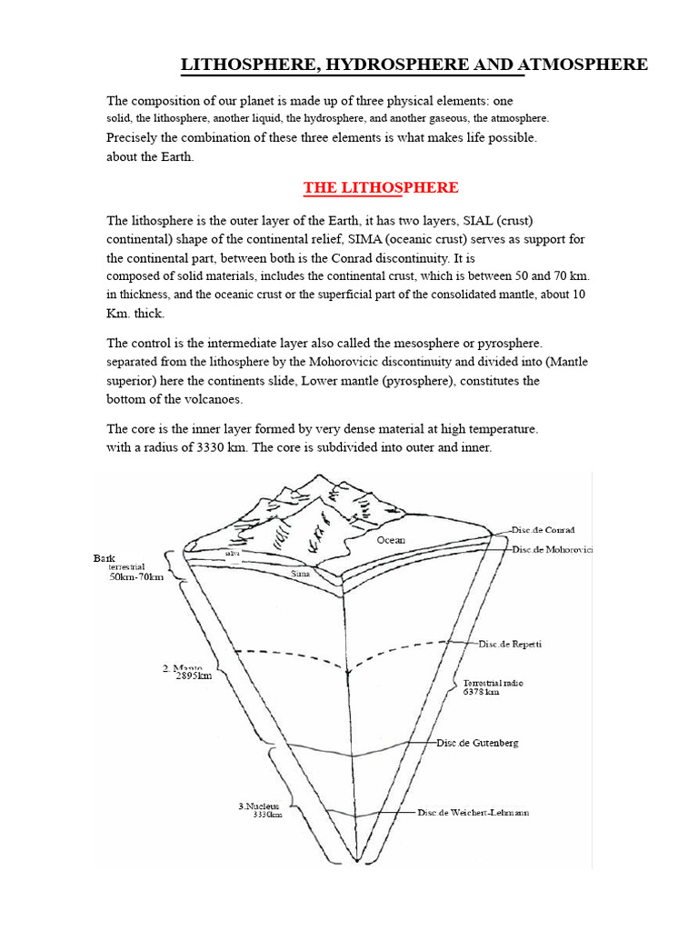 Lithosphere, Hydrosphere and Atmosphere | PDF | Volcano | Atmosphere Of ...