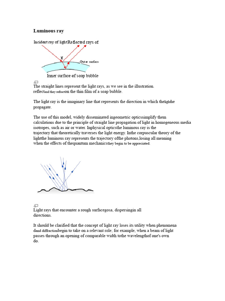 Light Ray | PDF | Refraction | Waves