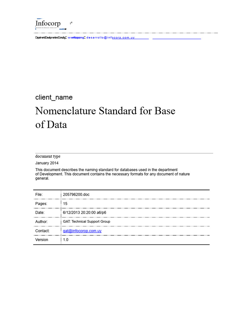 Naming Standard For Database | PDF | Database Index | Databases