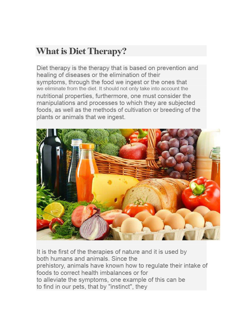 What Is Dietotherapy | PDF | Dieting | Nutrients