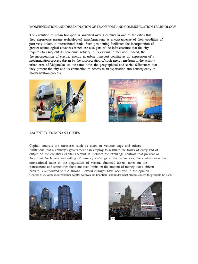 Modernization and Dissemination of Transport and Communication ...