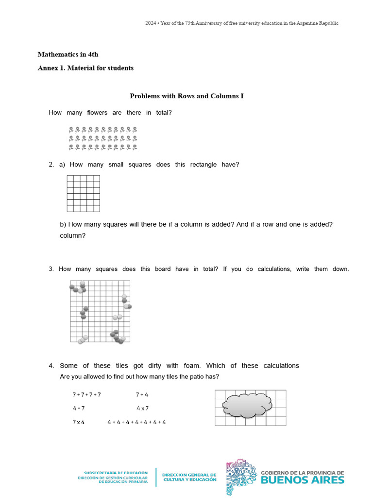 4th Grade Math Materials | PDF | Multiplication
