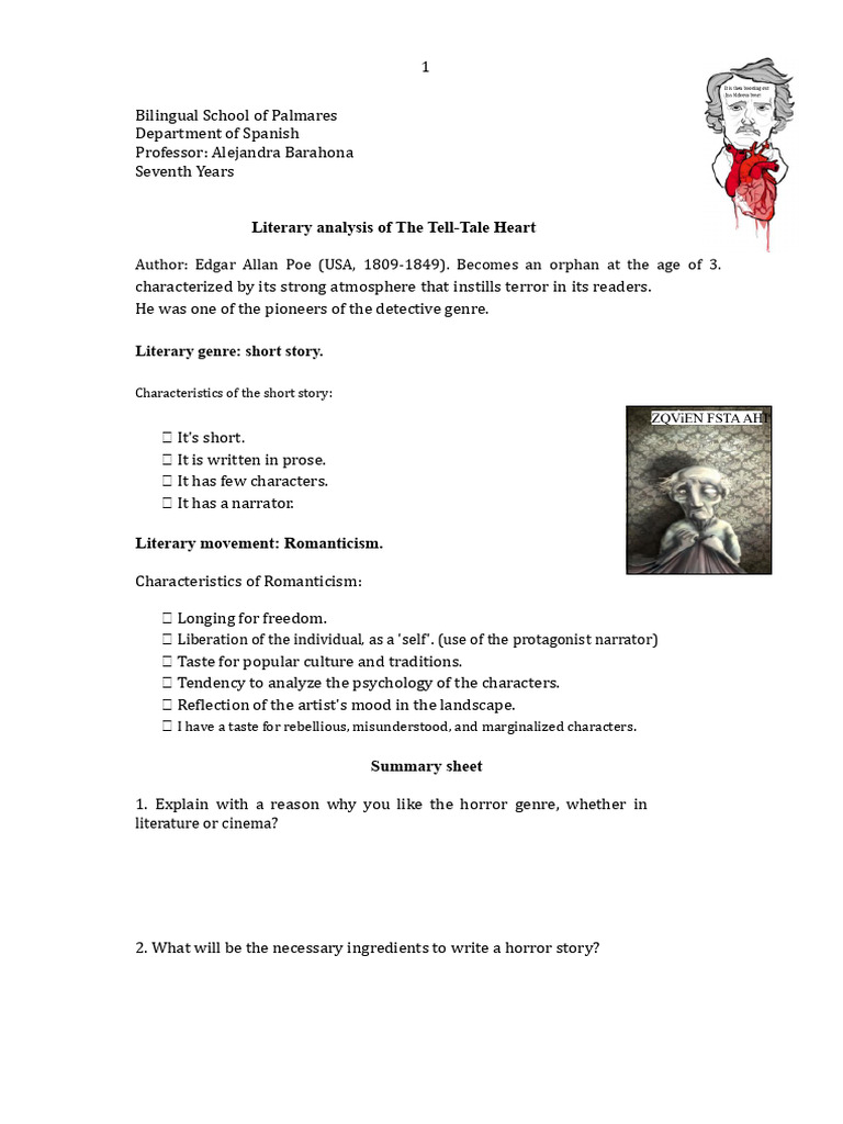 Analyzing The Tell-Tale Heart | PDF