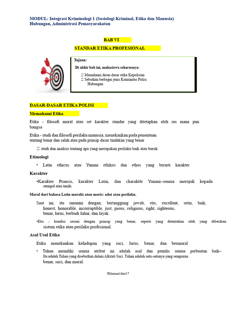 Bab Vi Standar Etika Profesional | PDF