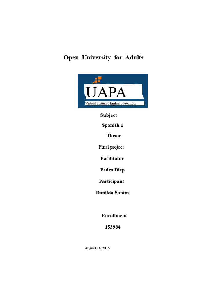 Final Project of Spanish 1 (Novel La Mañosa) | PDF