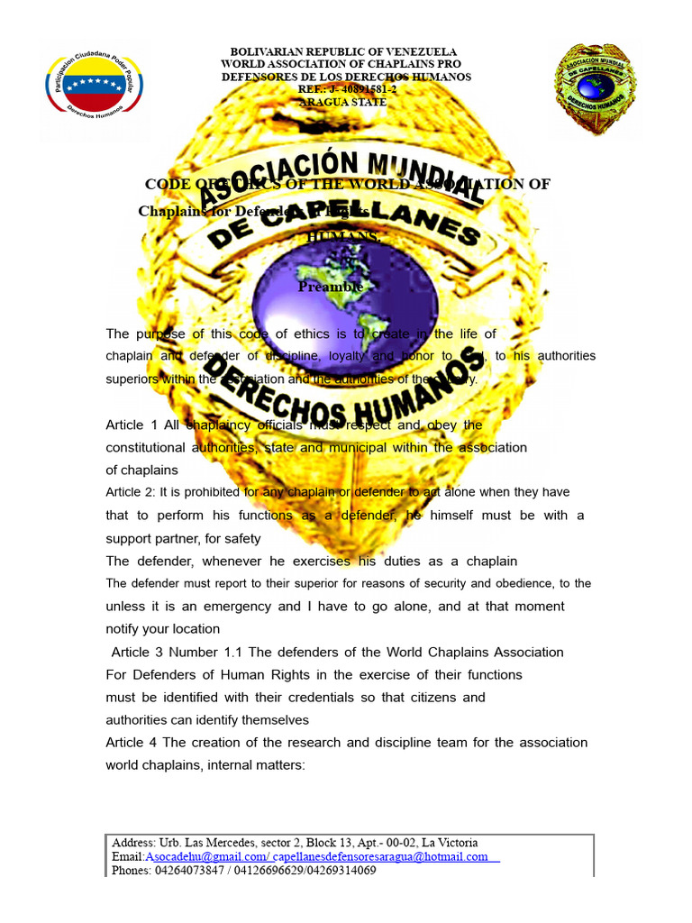Internal Regulations of The Chaplaincy 2 | PDF | Chaplain | Governance