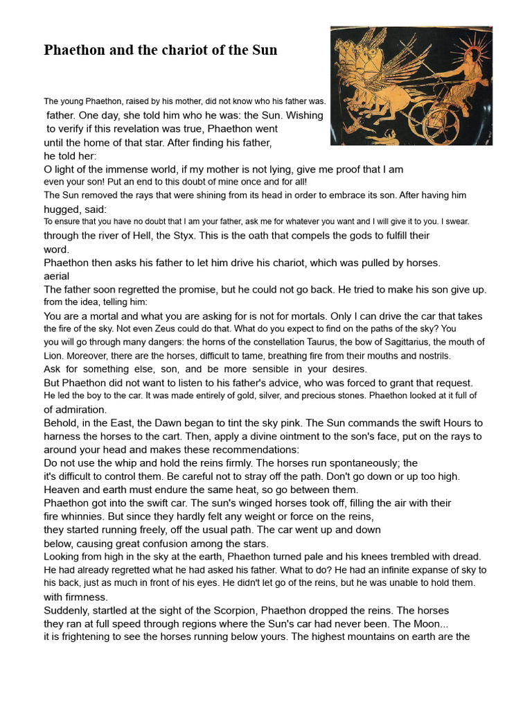 Phaethon's Chariot: A Cautionary Tale | PDF