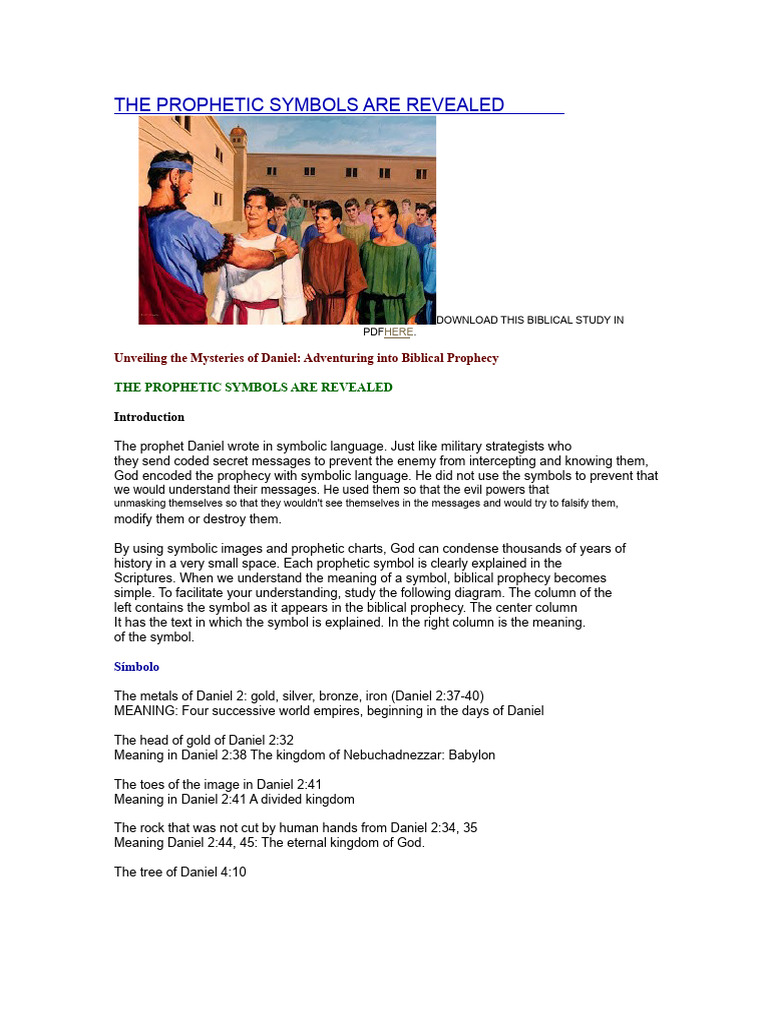 Prophetic Symbols of Daniel | PDF | Daniel (Biblical Figure) | Book Of ...