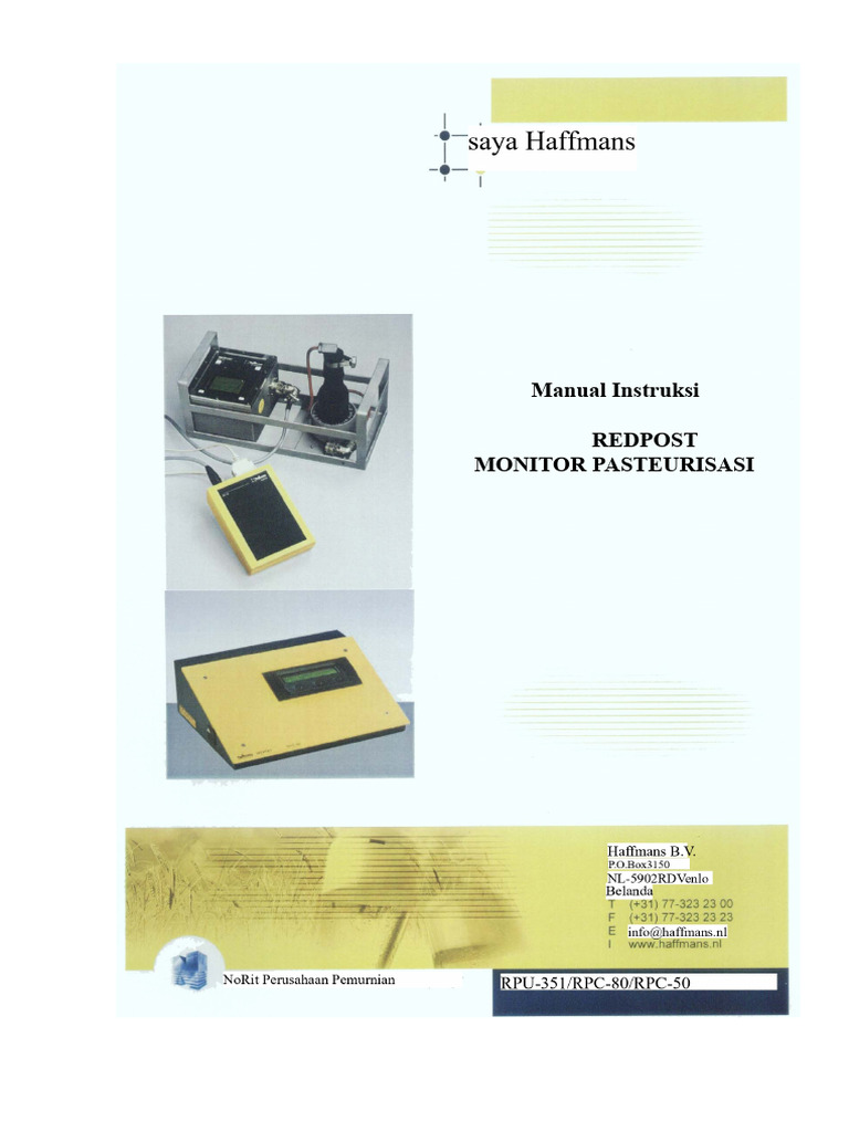 Panduan Monitor Pasteurisasi Redpost | PDF