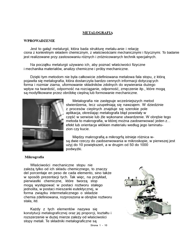 Teoria Metalografii | PDF