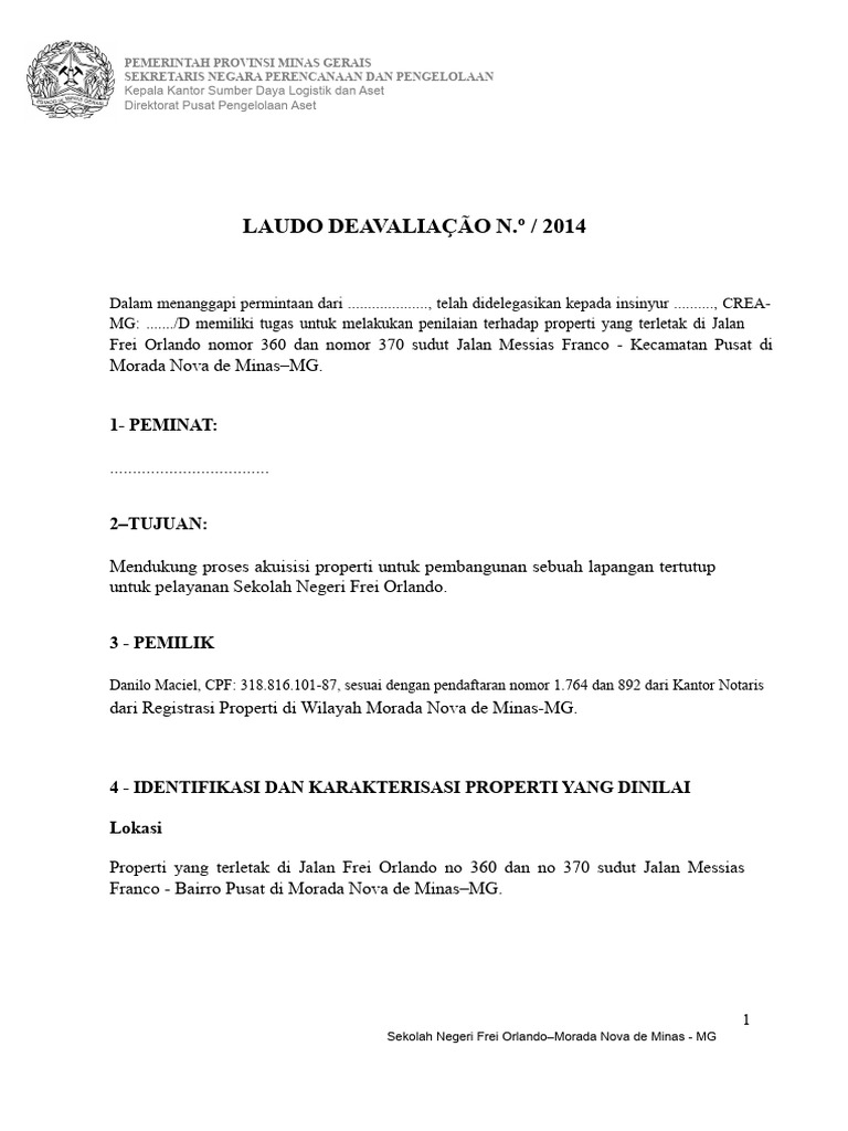 Model Laporan Penilaian | PDF