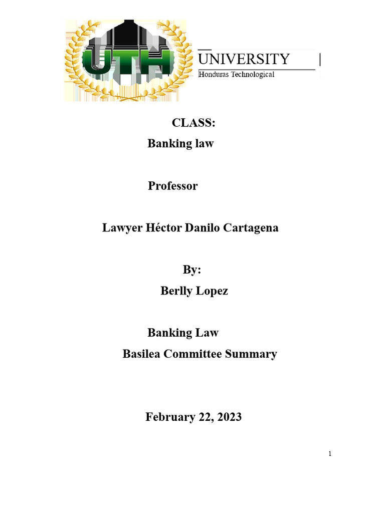 Task 3 Summary Basel Committee | PDF | Basel Iii | Money